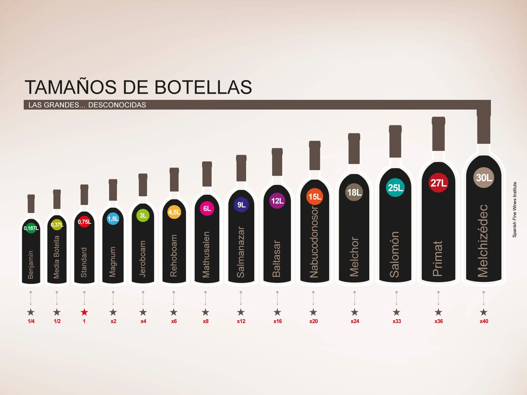 Los tamaños de las botellas de vino | ENBOTELLA
